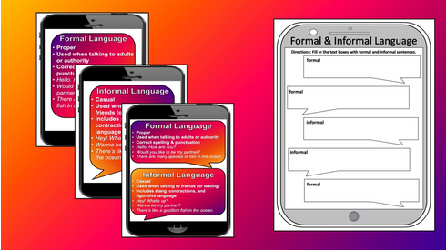 Formal & Informal Language - Digital teaching and learning platform ...